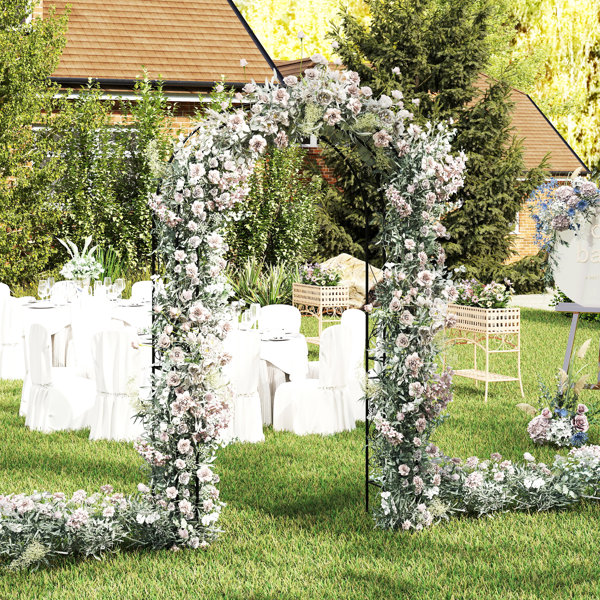 DSFSDF Metal Arched Garden Arbors, For Climbing Plants Support, Wedding Decor | Wayfair